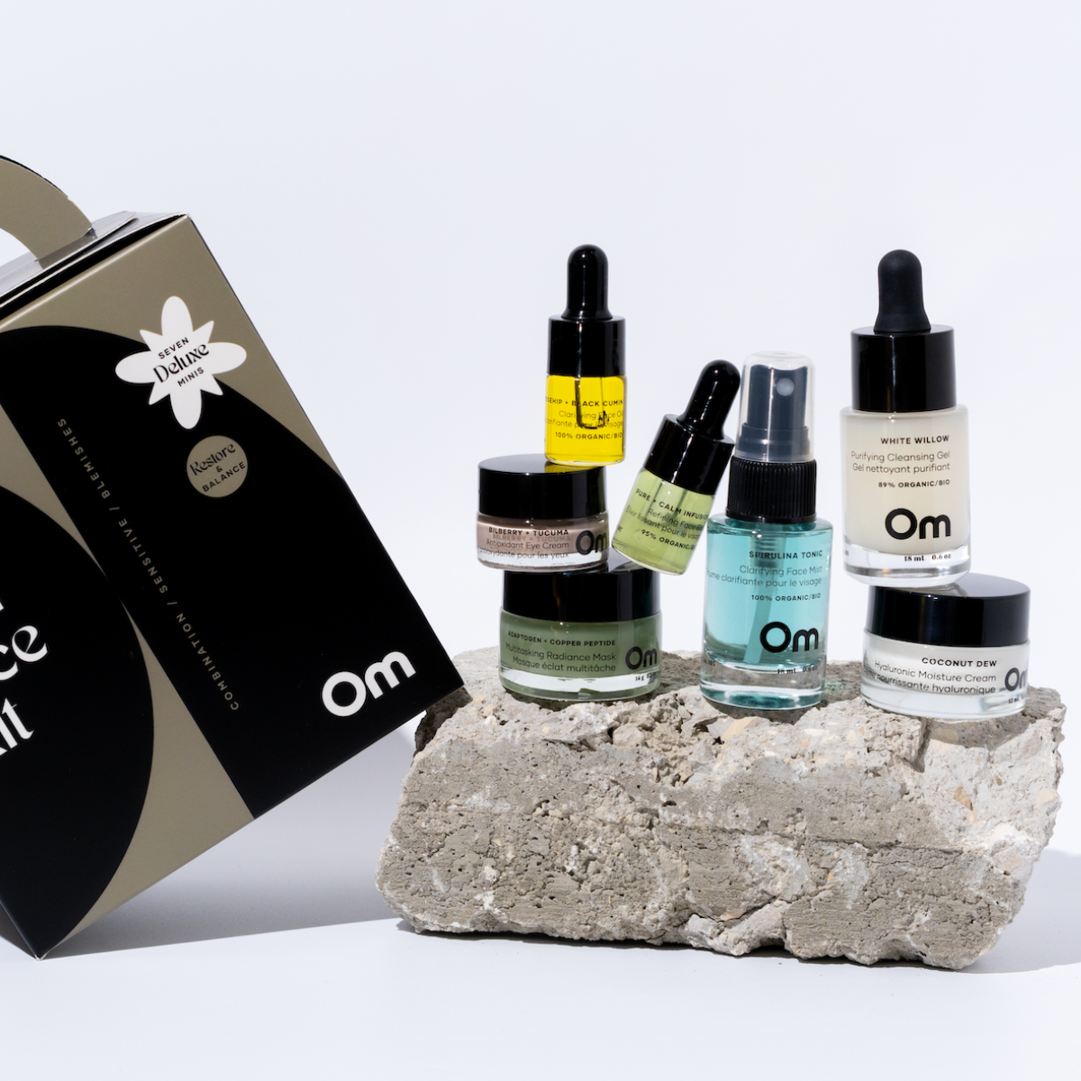 Om Organics Mini Face Care Kit Combination Sensitive Blemish Prone